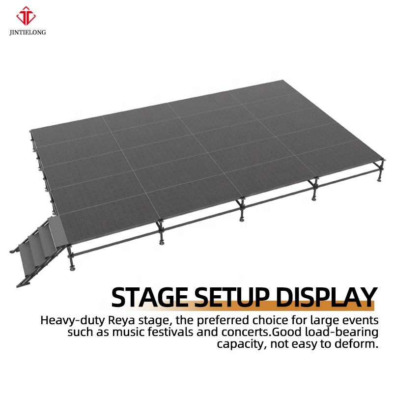 Portable Heavy Duty Square Modular Stage with Iron & Steel Construction ...
