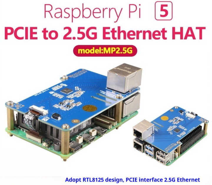 Mcuzone MP2.5G Raspberry Pi Development Board BCM2712 5 PCIE 2.5G ...