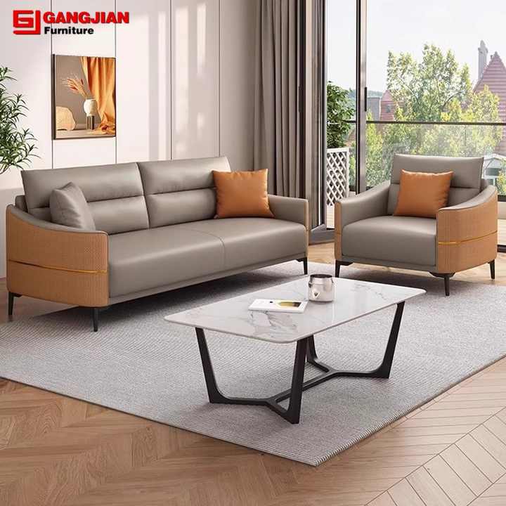 VIP Boss Executive Leather Office Sofa Set for General Managers