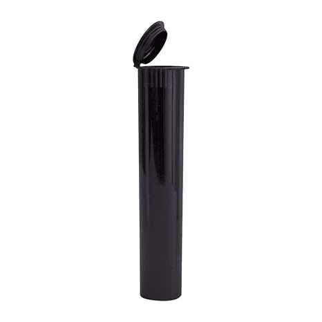 116mm Black Pop Top Tubes with Squeeze Caps Plastic Containers for ...