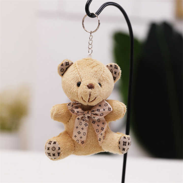 Mini Teddy Bear Plush Toy Keychain - 9cm Different Model