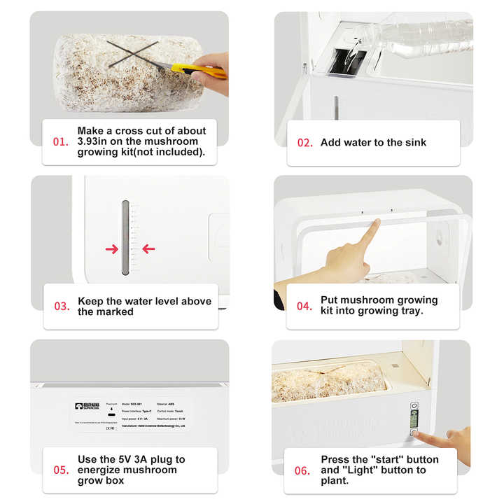 Hydroponic Mushroom Cultivation Kit - Smart Growth Control