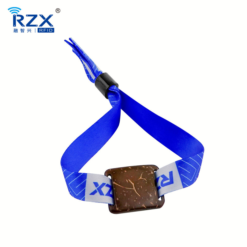 13.56Mhz RFID/NFC Bracelet Eco Friendly Coconut Shell Waterproof RFID ...