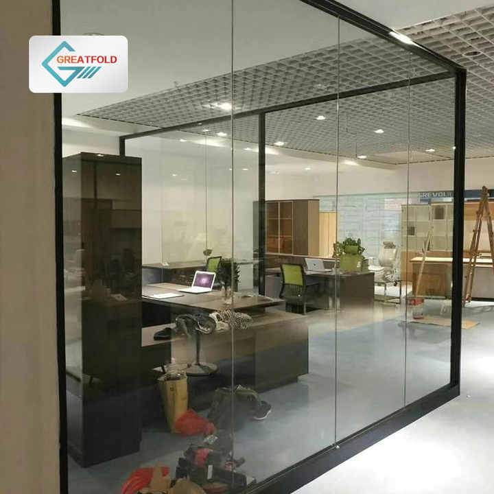 Frameless Clear Glass Partition Walls for Office Interiors