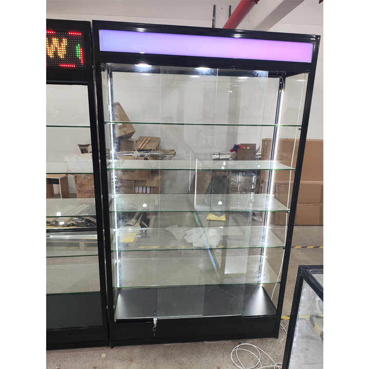 HiKUYA Custom Size RGB Light Glass Display Showcase New Design Glass ...
