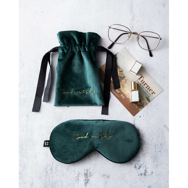 Wholesale Custom Logo Luxury Travel Eyemask Velvet Silk