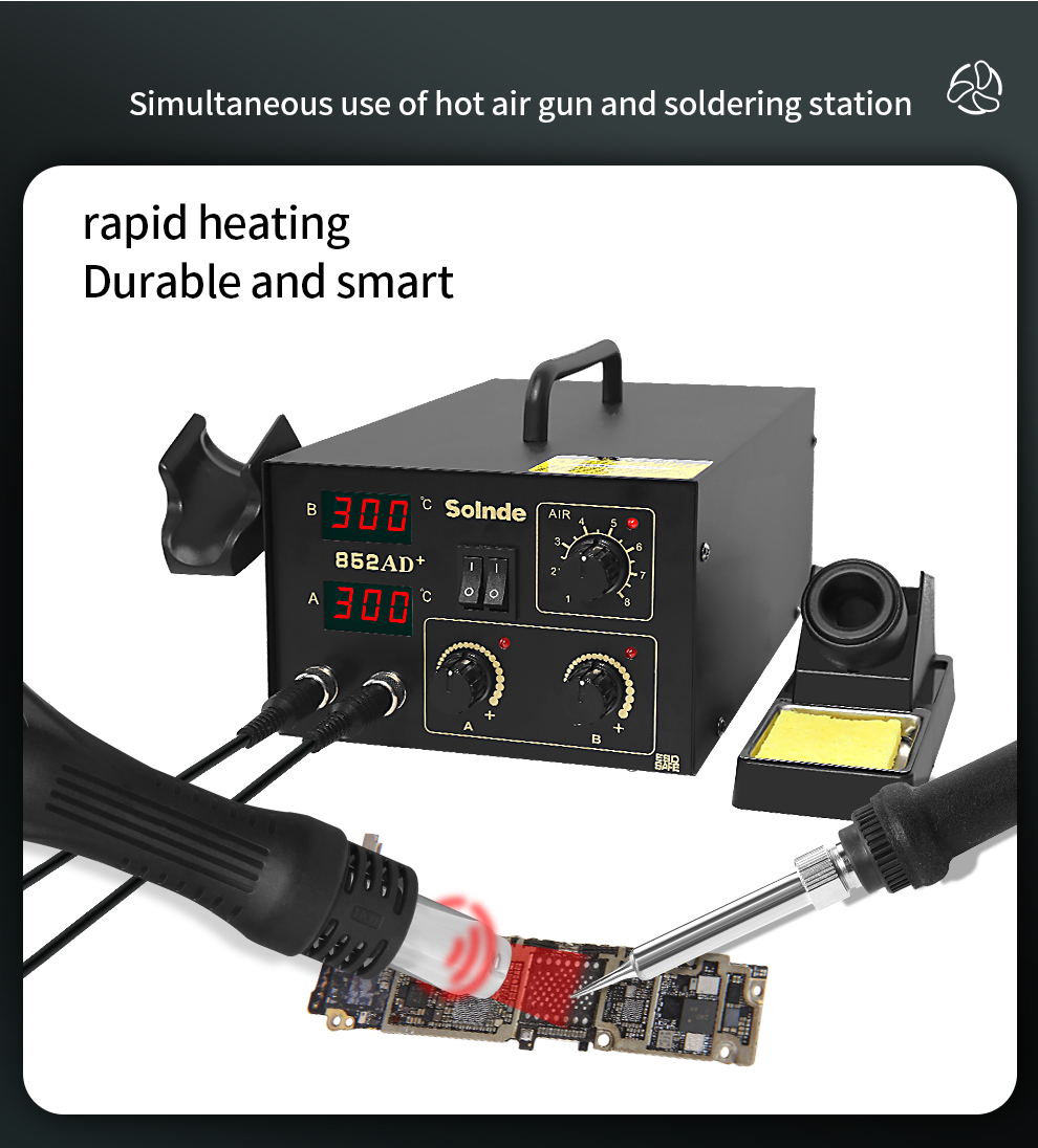 Nhà Cung Cấp Trung Quốc 852ad + 650w Pcb Hot Air Smd Rework Soldering ...