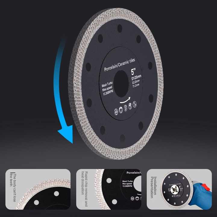 Industrial Grade 115mm Sintered Diamond Saw Blade for Stone Tile Marble ...
