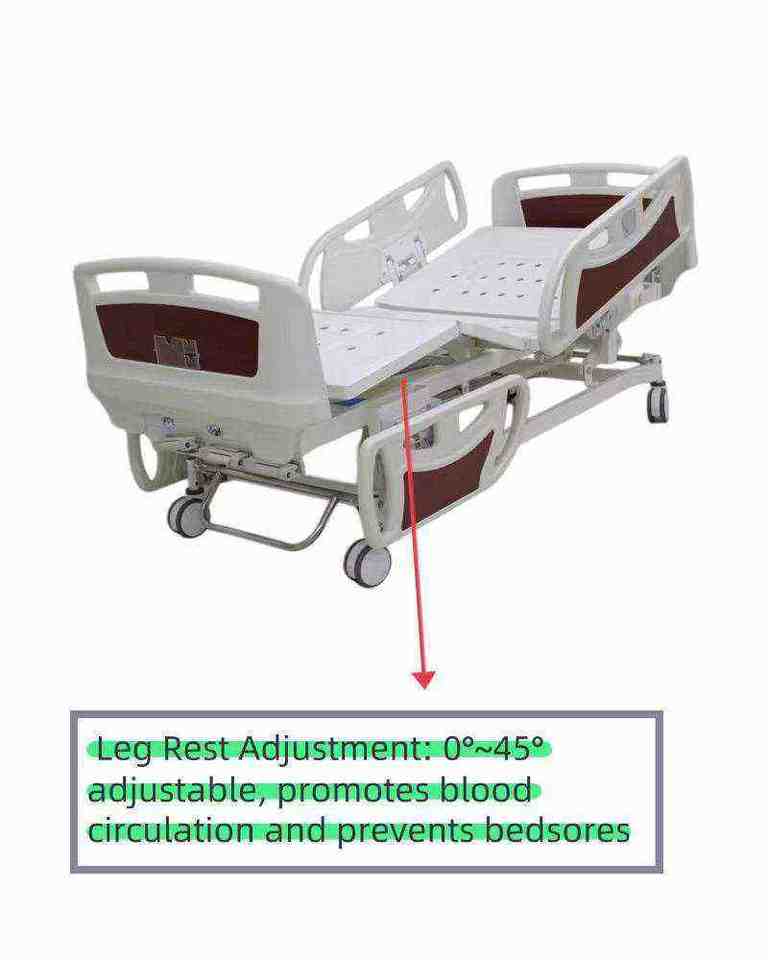 Medical Grade 3 Function Hospital Bed Full Lifting Adjustable Nursing ...