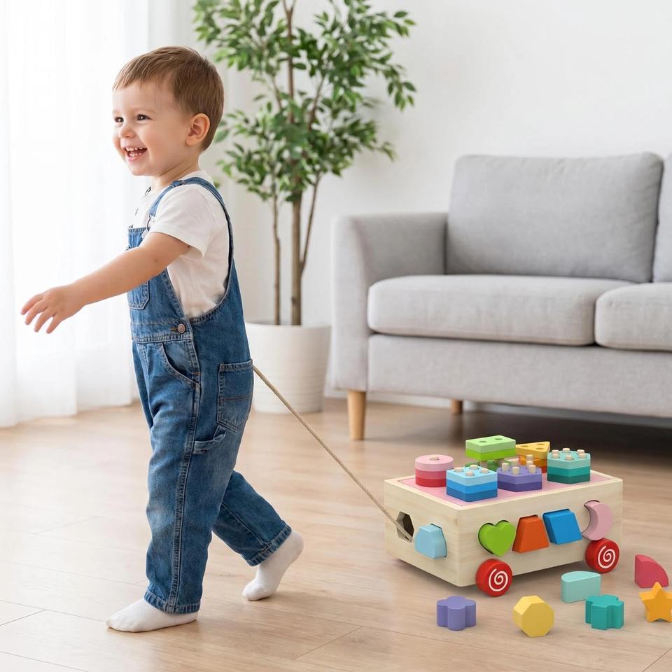 Best Stacking Blocks Intelligence Box Montessori Wooden Toys for ...