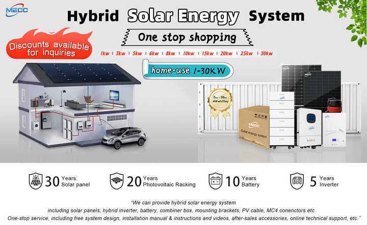 2024 Customized Complete Set Solar Energy System 5000W Hybrid Solar System 3KW 10KW 15KW 20KW ...