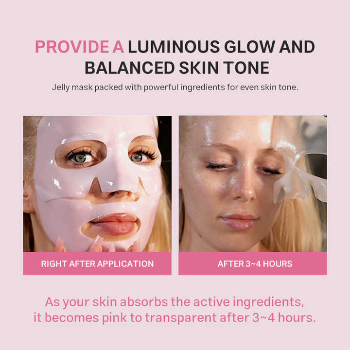 Custom Logo OEM PDRN DNA Salmon Pink Collagen Jelly Gel Mask