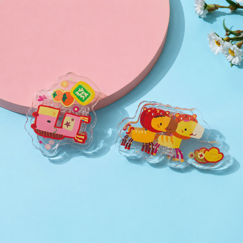 Factory Custom Chinese New Year Cartoon Animal Acrylic Paper PP Clip ...