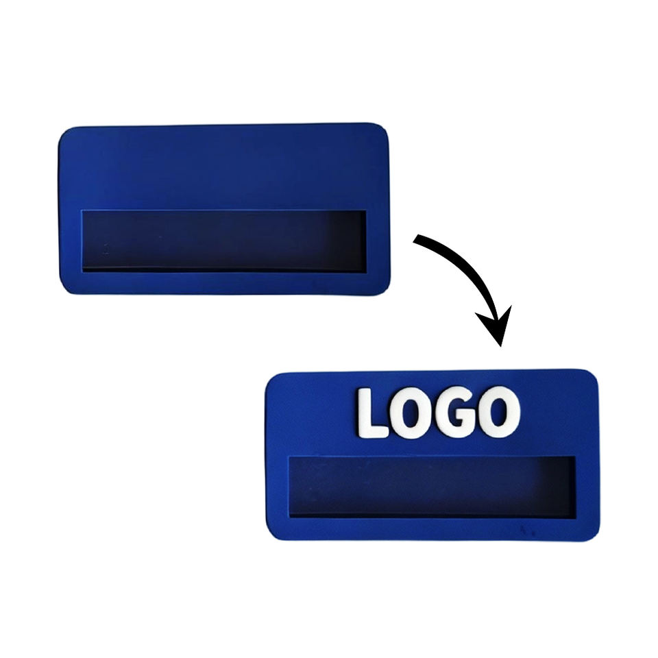 Custom Reusable PVC Name Tags Personalized Logo Rubber Soft Brand ...