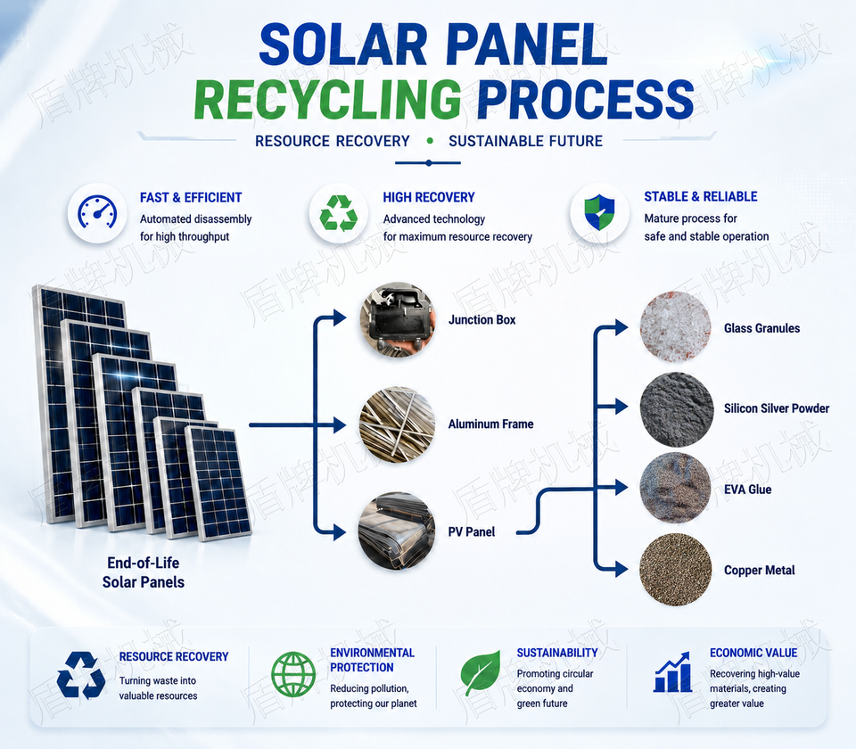 Solar Panel Recycling Equipment Single Phase Power Operation High ...