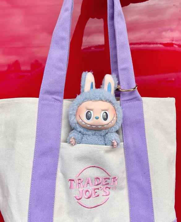 Labubu Trade Joes Canvas Bag Labubu Canvas Bag DIY Canvas Tote Bags ...