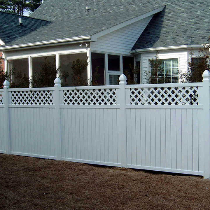 Garden High PVC Plastic Vinyl Fence Panels White Custom Size Rot Proof ...