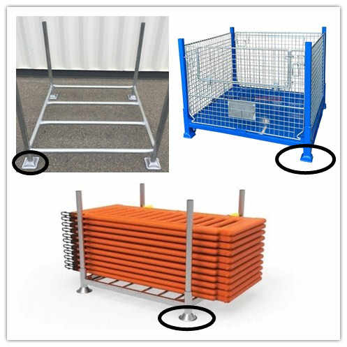 Customized Steel Stacking Foot Bowl - Heavy Duty Pallet Feet
