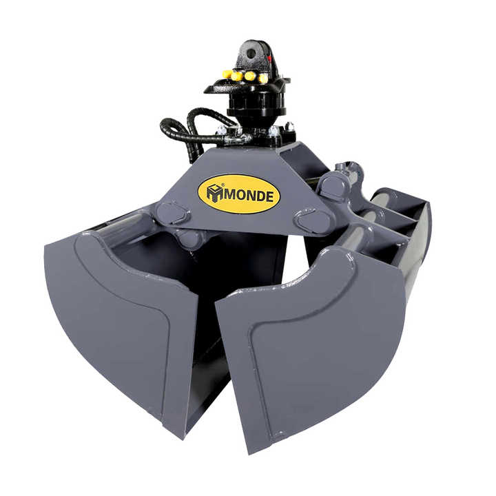 MONDE Excavator Rotating Clamshell Bucket & Hydraulic Grab