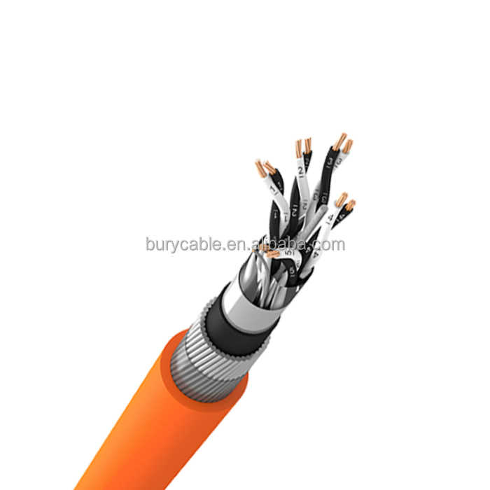 LSZH Flame Retardant Armoured Copper Conductor Instrumentation Cable RE ...