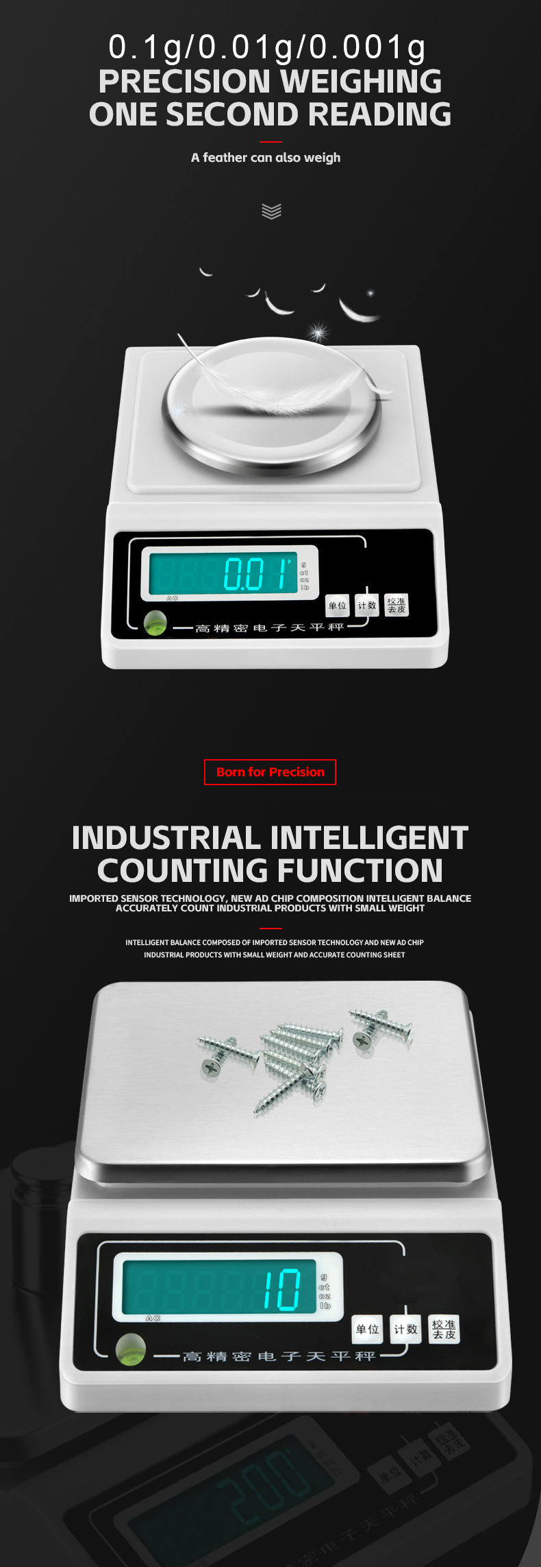 0.001 Gram Precision Portable Electronic Jewelry Scale Gold Germ ...