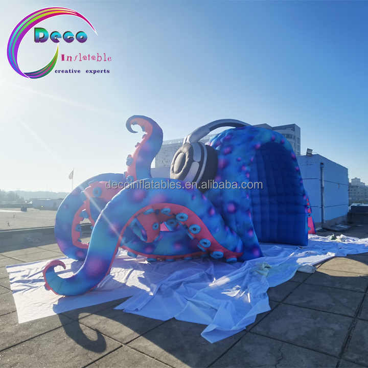 Concert Stage Decorations Large Inflatable Octopus Dj Booth Inflatable ...