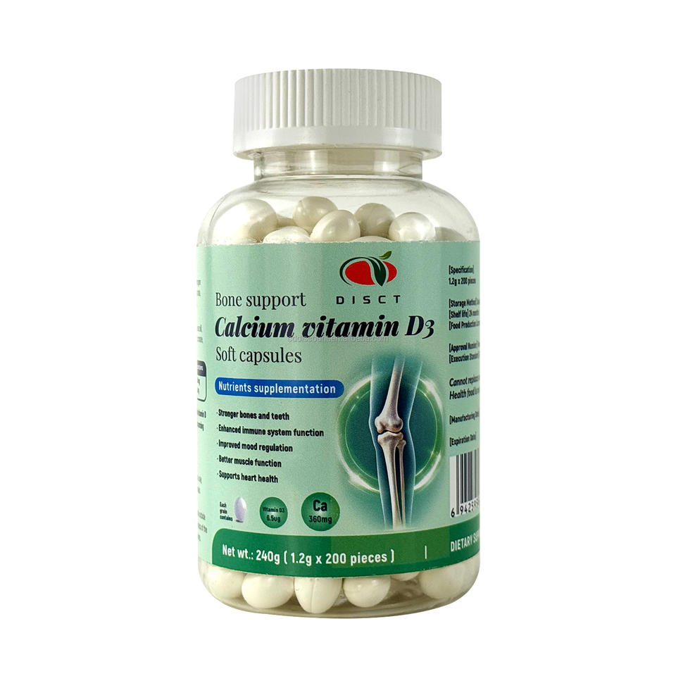 OEM Bone Health Support Organic Calcium Vitamin D3 Soft Capsule Immune ...