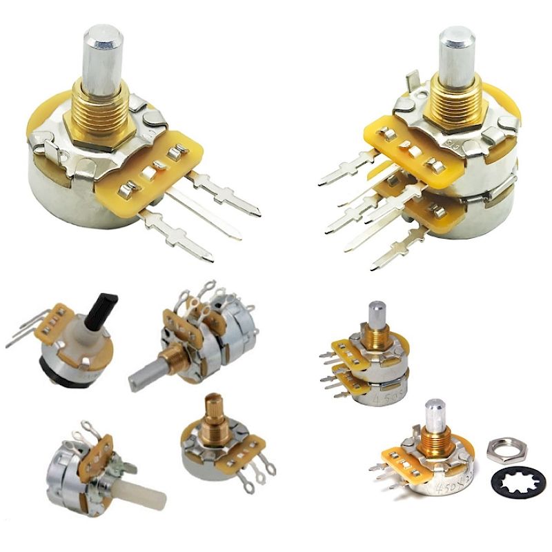 250k/500k String Potentiometer 24mm Rotary For Electric Guitar - Oem ...