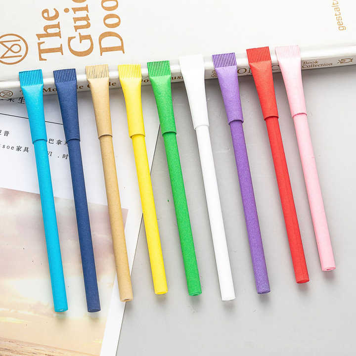 Customizable EcoFriendly Kraft Paper Ball Pen Recycled 1.0mm Multi ...