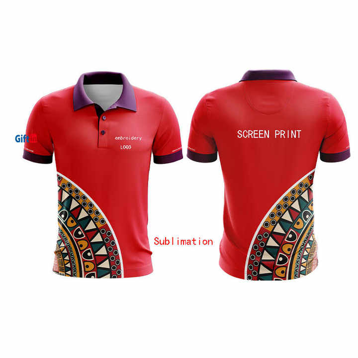 All Over Print Sublimation Polo Collar TShirt Uniform Workwear Unisex ...