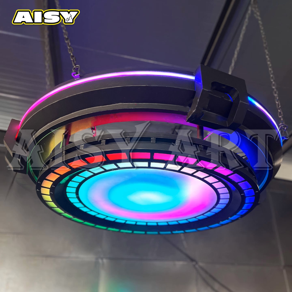 Custom Retro-Futuristic Cyberpunk Ceiling Installation Mechanical ...