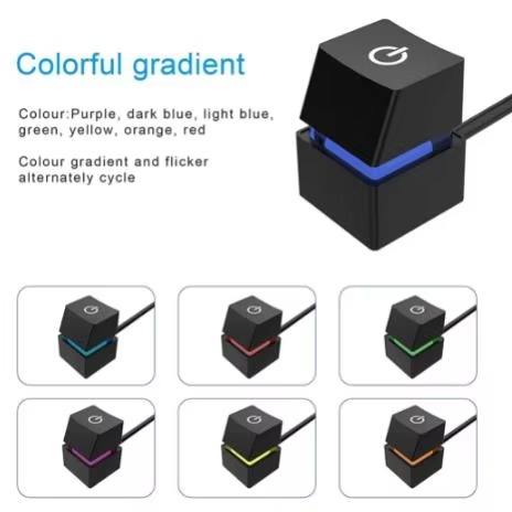 Portable External PC Power Button Motherboard Switch Cable LED Light ...