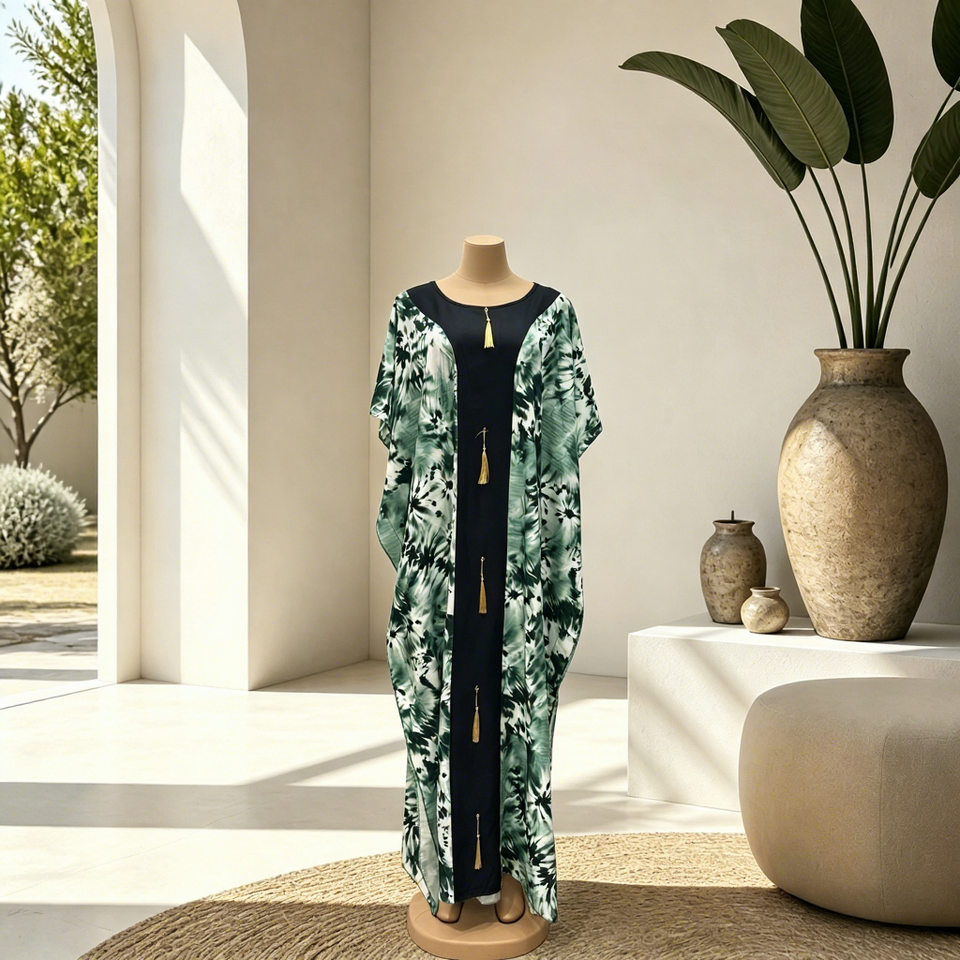2026 Hot Sale African Kaftan Muslim Women Abaya Batwing Tie Dye ...