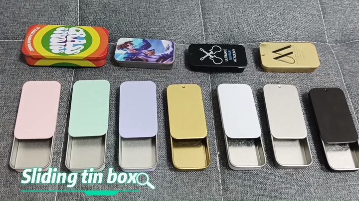 Custom Embossed Logo Small Rectangle Metal Packaging Box