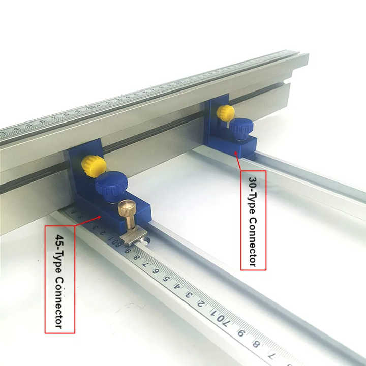 Aluminum Profile Fence and T Track Slot Sliding Brackets Miter Gauge ...