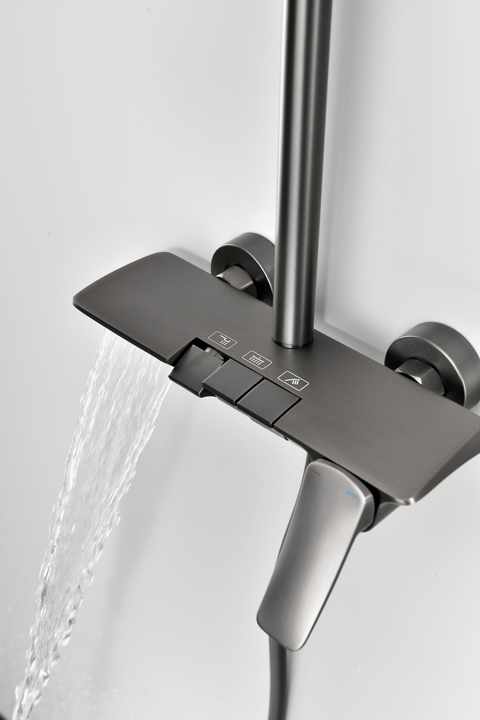 High Quality Brass 3-Function Piano Key Design Shower Set Polished ...