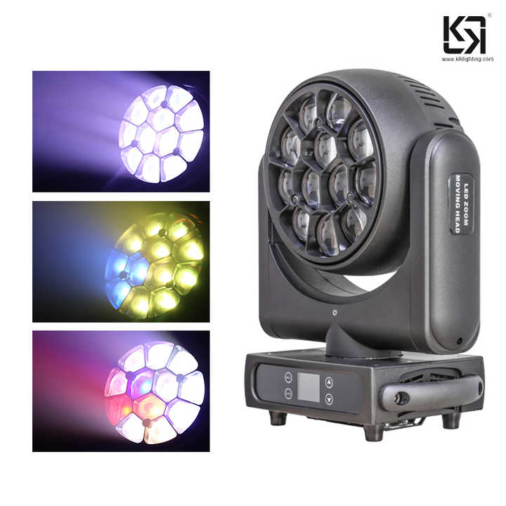 12x40W RGBW Pixel Zoom Wash LED Moving Head Stage Lights DMX512 Control ...