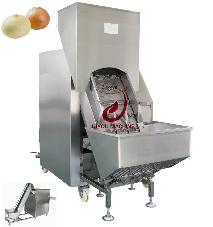 Commercial Automatic Onion Peeler & Root Cutter Machine Industrial Dry ...