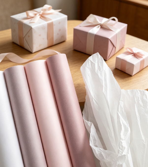 Pastel Tone Wrapping Tissue Paper Smooth Pulp for Bridal Shower Gifts ...