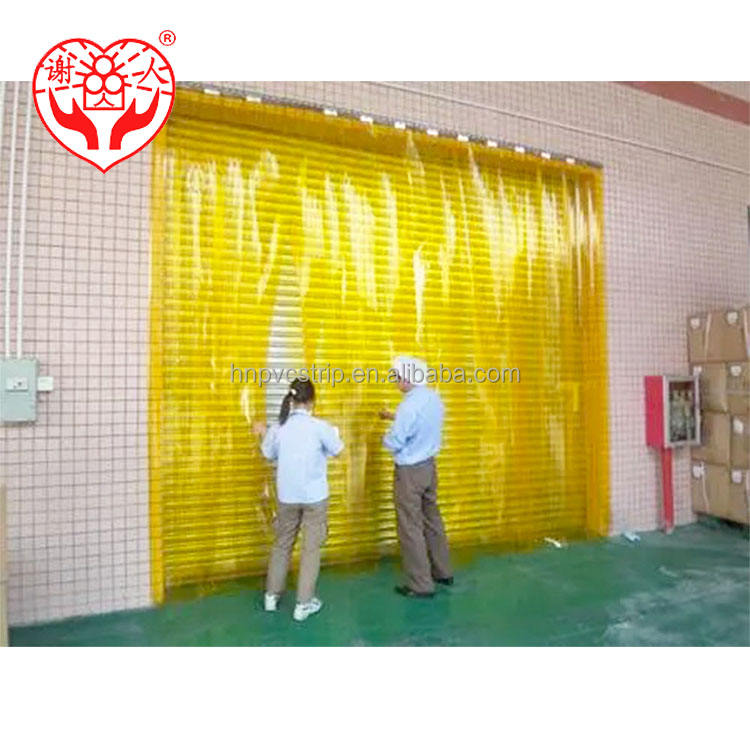 Orange Pvc Ribbed Roller Anti-Insect Soft Ribbed Pvc Industrial Curtain ...