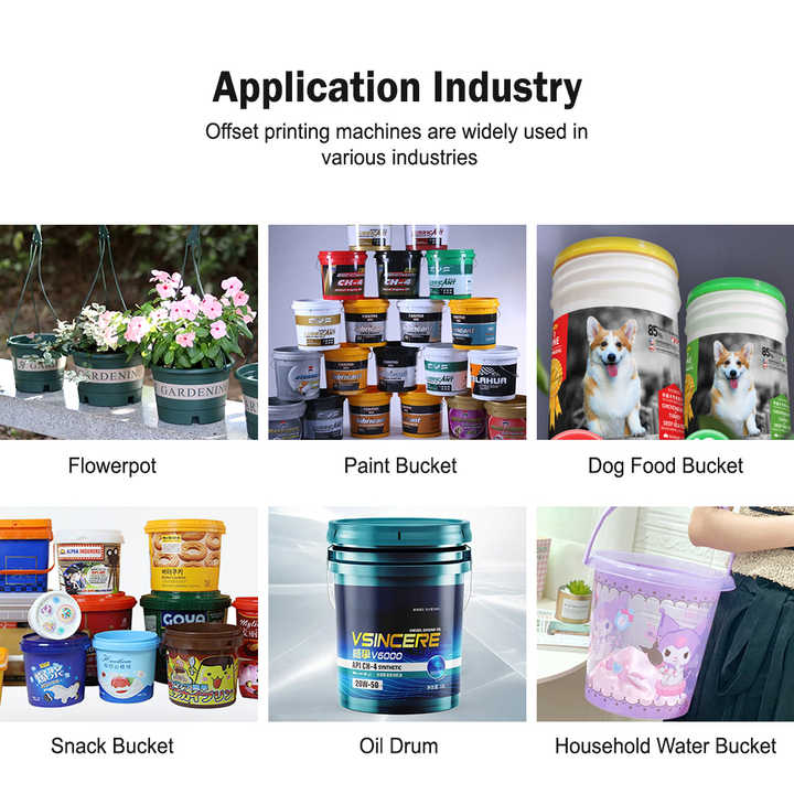 Fully Automatic Plastic Bucket Flower Pots Printing Machine