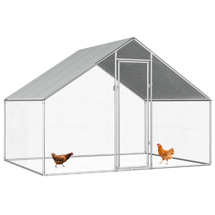 Metal Outdoor Chicken Coop Run 6mX3X2m Chicken Run Cage Chicken House ...