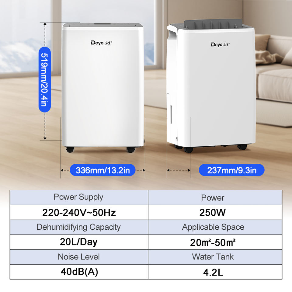 Deye the Best Compressor Dehumidifier Factory DYD-Y20A 40pints Portable ...
