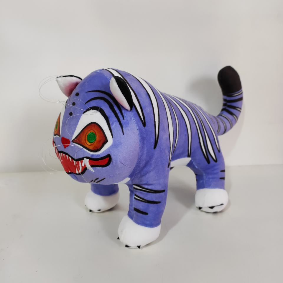 K-Pop Demon Hunters Blue Tiger Plush Toy - Soft Stuffed Animal Cartoon ...