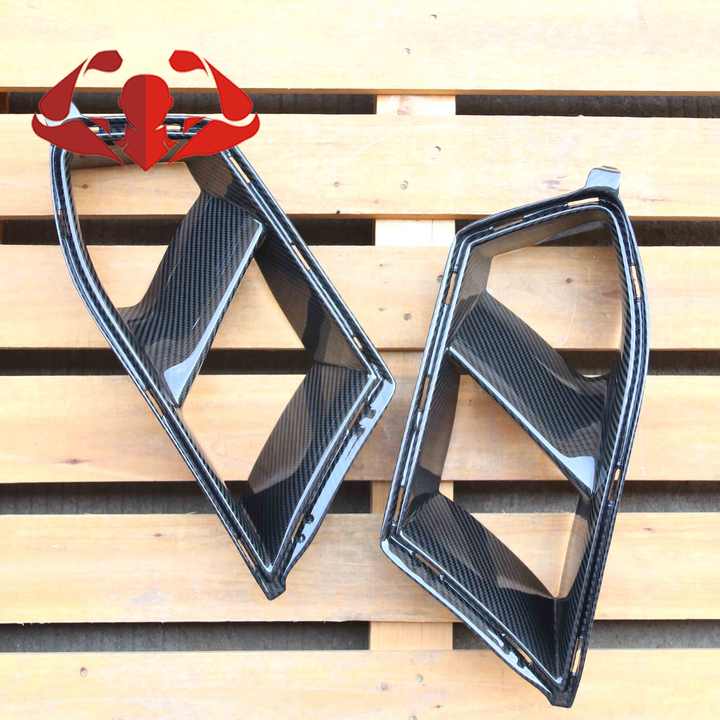 Real Prepreg Dry Carbon Fiber Front Bumper Air Inlet Duct Vent ...