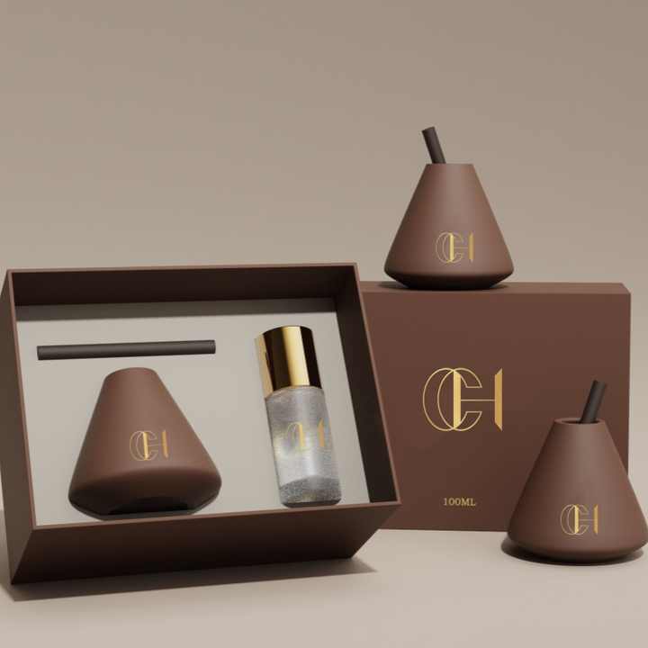 C&H Luxury Glass Reed Diffuser Set - Customizable Fragrance