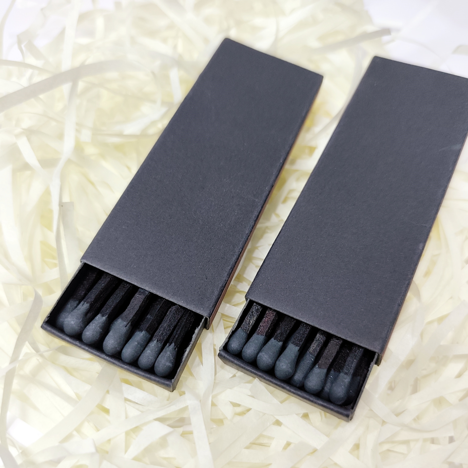 Hot Sale Black and White Matchbox Wooden Stick Matches Custom Box Match ...