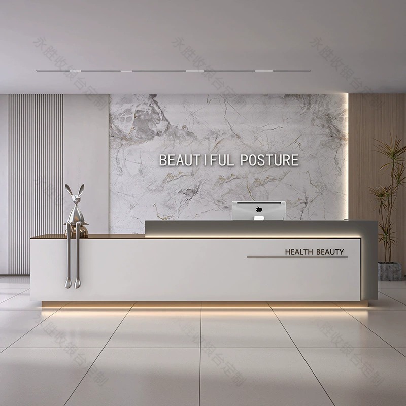 Simple Reception Table Design - Modern Wood Office Furniture