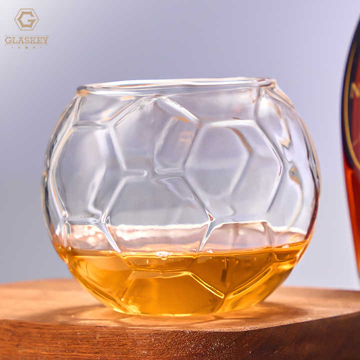 Hand Blown Borosilicate Glass Soccer Ball Shaped Whiskey Glass - Soccer ...