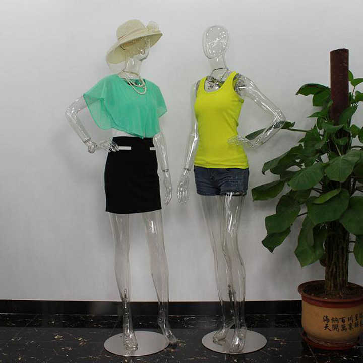 Wholesale Plastic PC Clear Transparent Female Mannequins